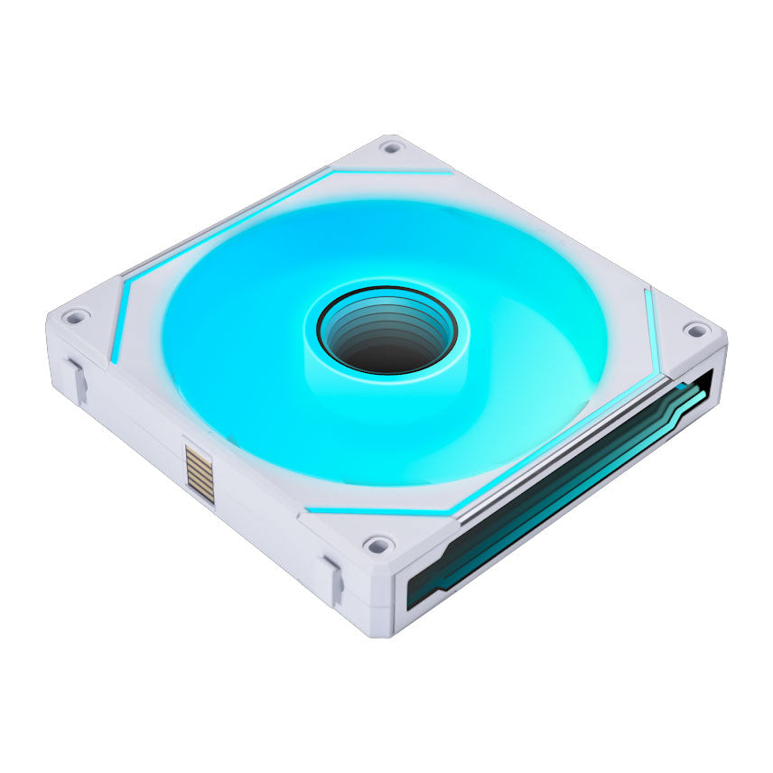 Lian-Li UNI FAN SL140 INF Reverse Blade Addressable RGB White 140mm Fa ...