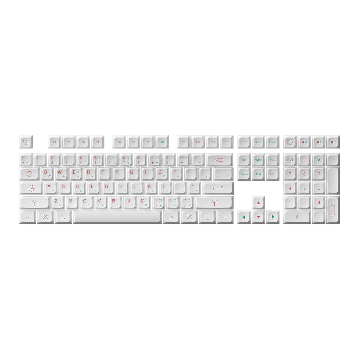 Akko Red Fuji JDA Profile PBT Keycaps — Computer Orbit